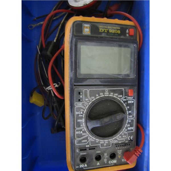 Power fist digital multi meter In case with fuses and light bulbs
