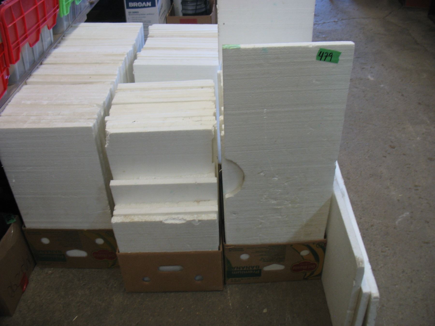 Styrofoam rigid insulation- one inch white, cut at 14 1/2 for 16 inch ...