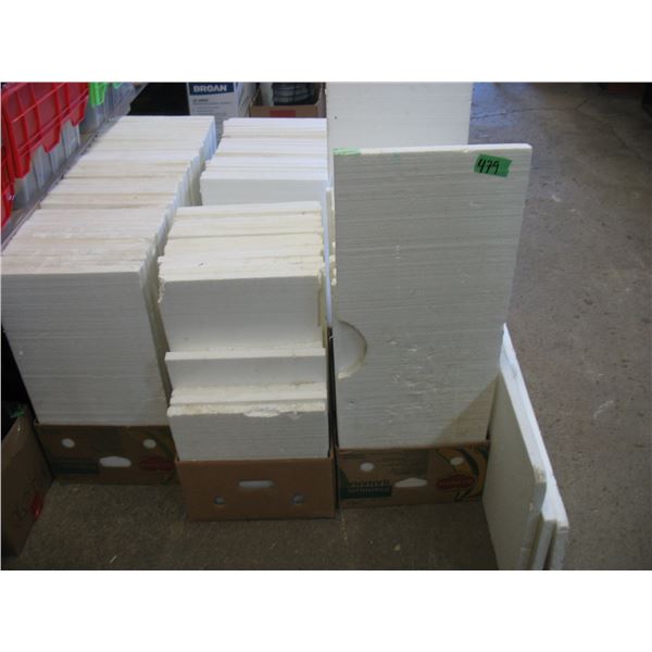 Styrofoam rigid insulation- one inch white, cut at 14 1/2 for 16 inch ...