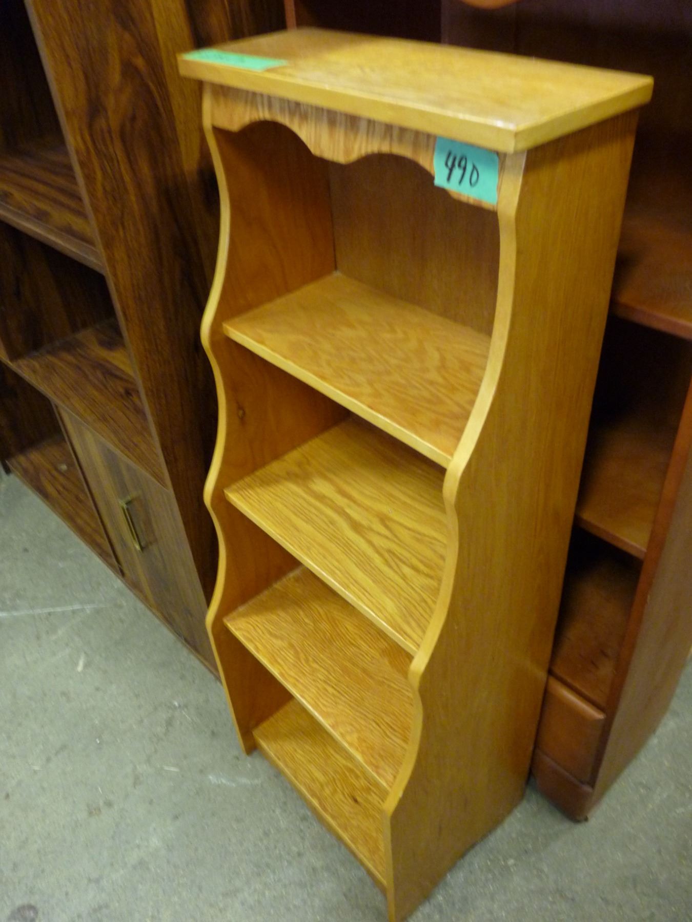 Solid wood bookshelf