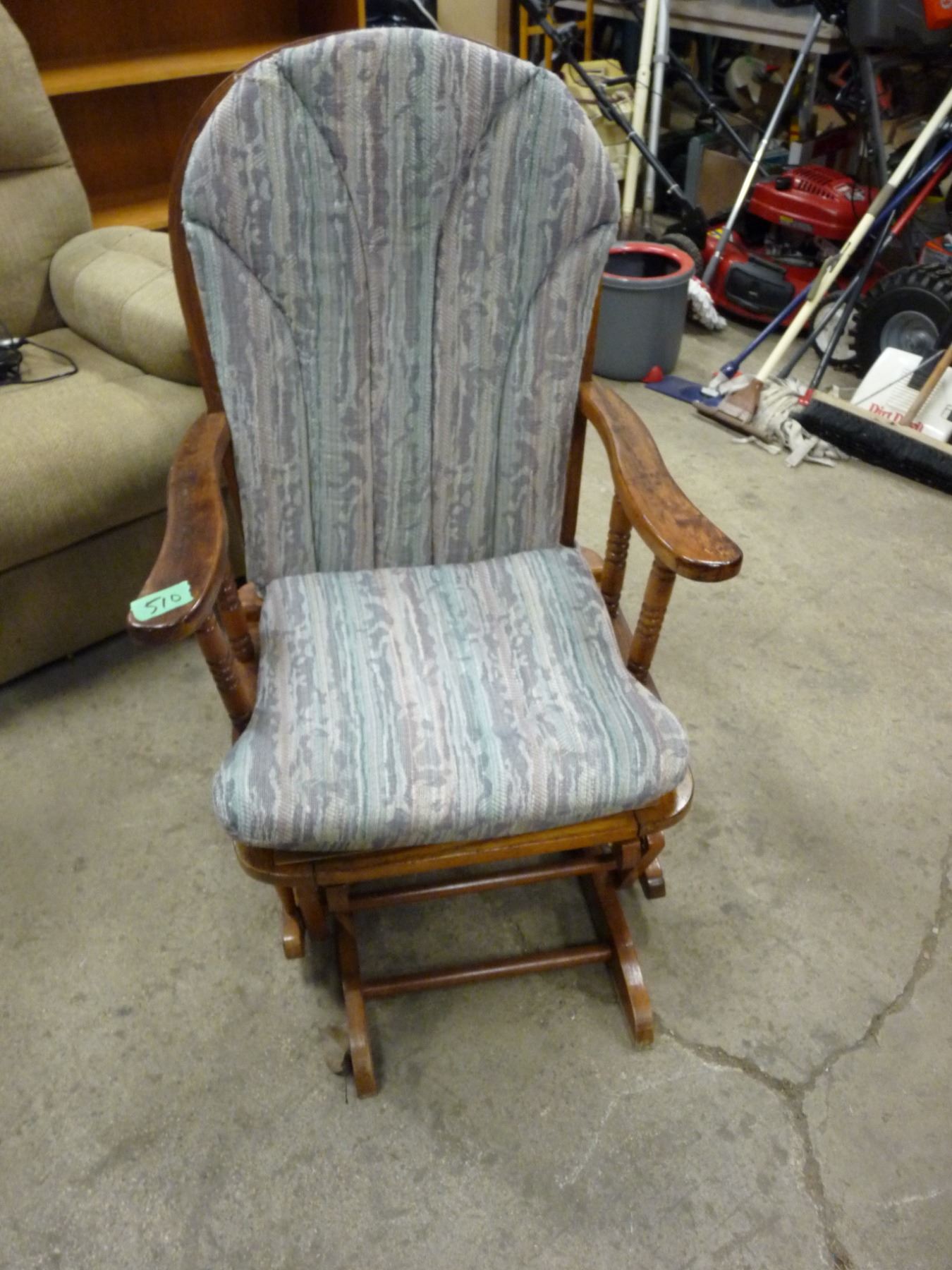 Wood framed platform rocker