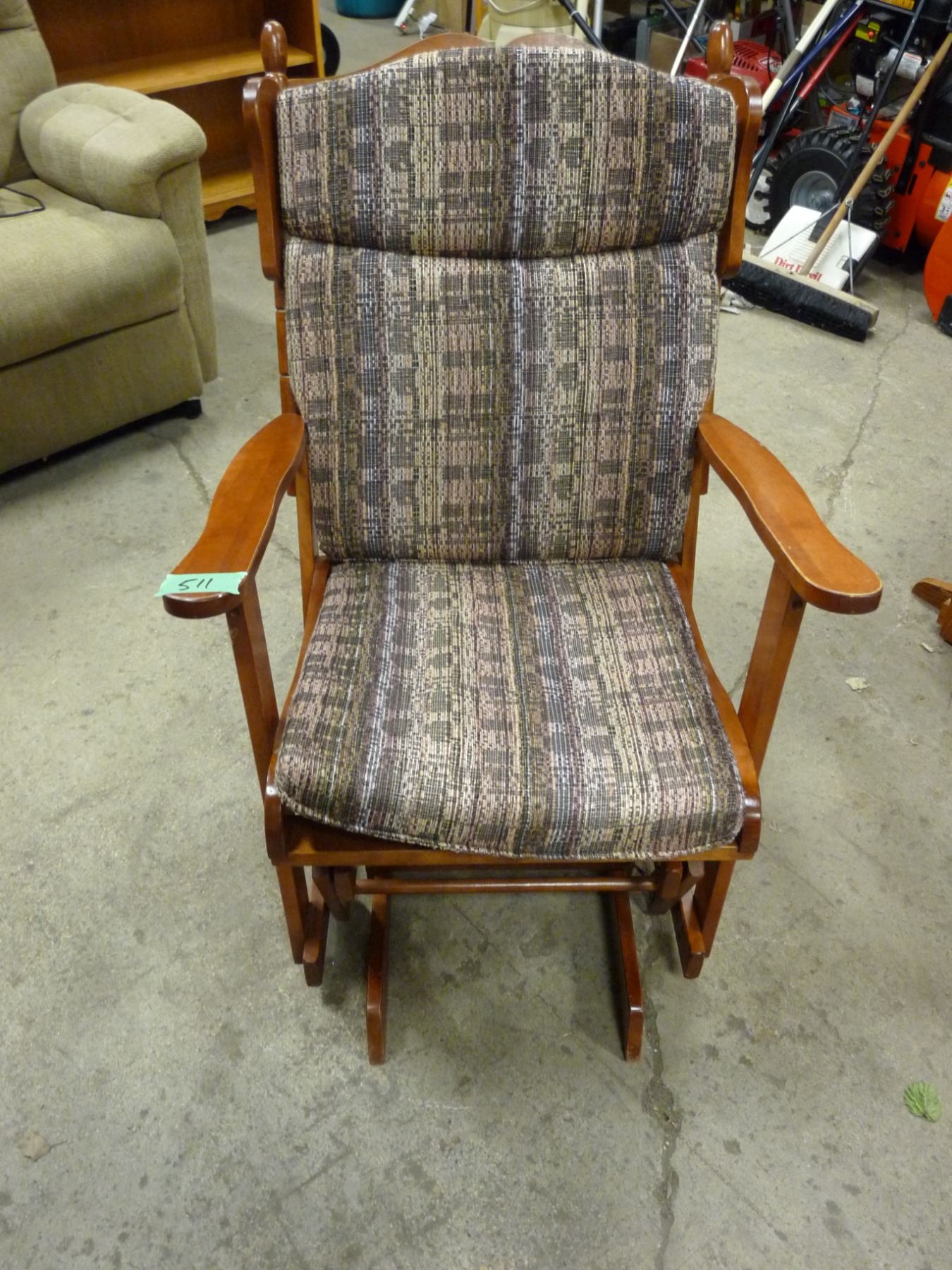 Wood framed platform rocker
