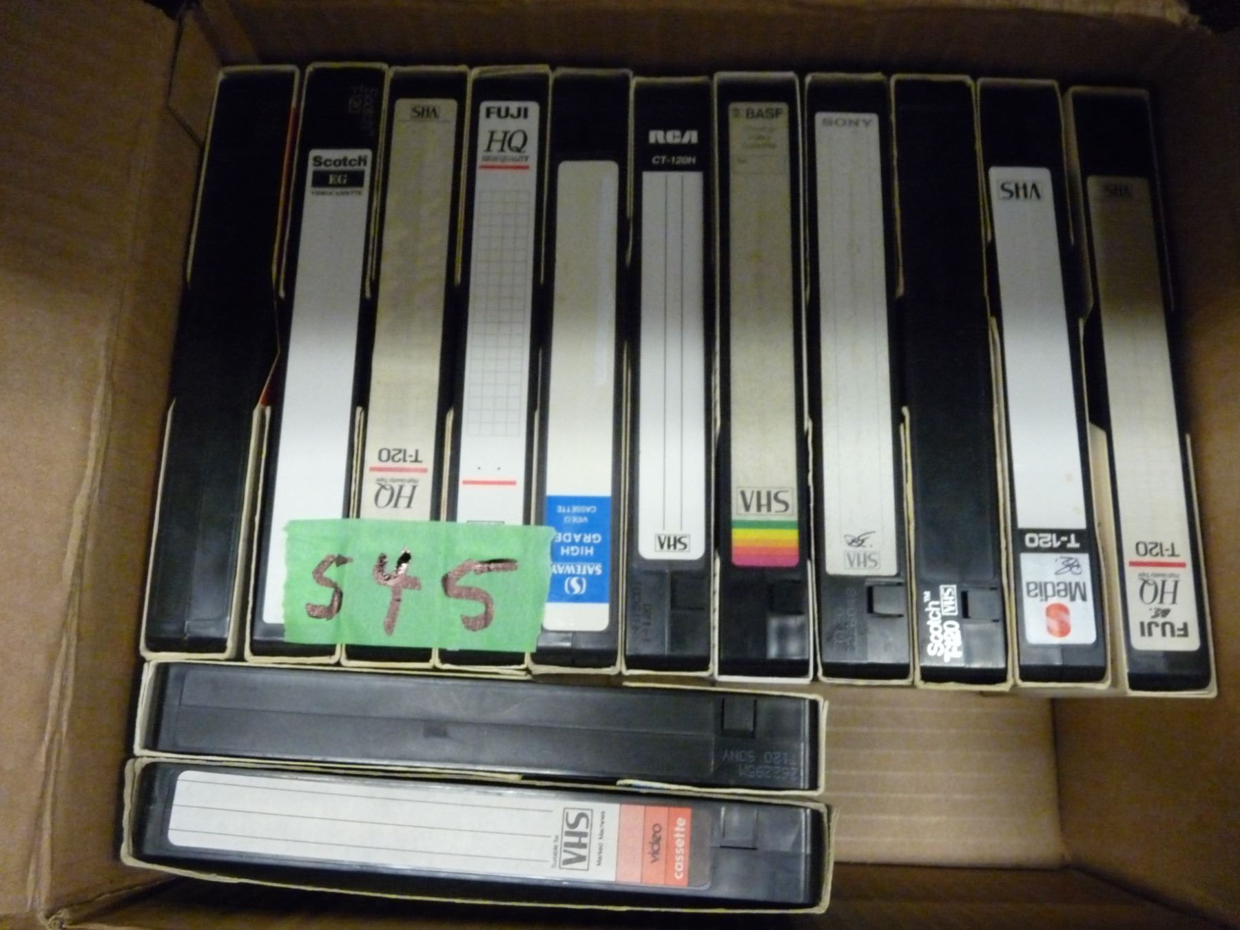 Box of recordable VHS tapes