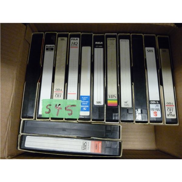Box of recordable VHS tapes