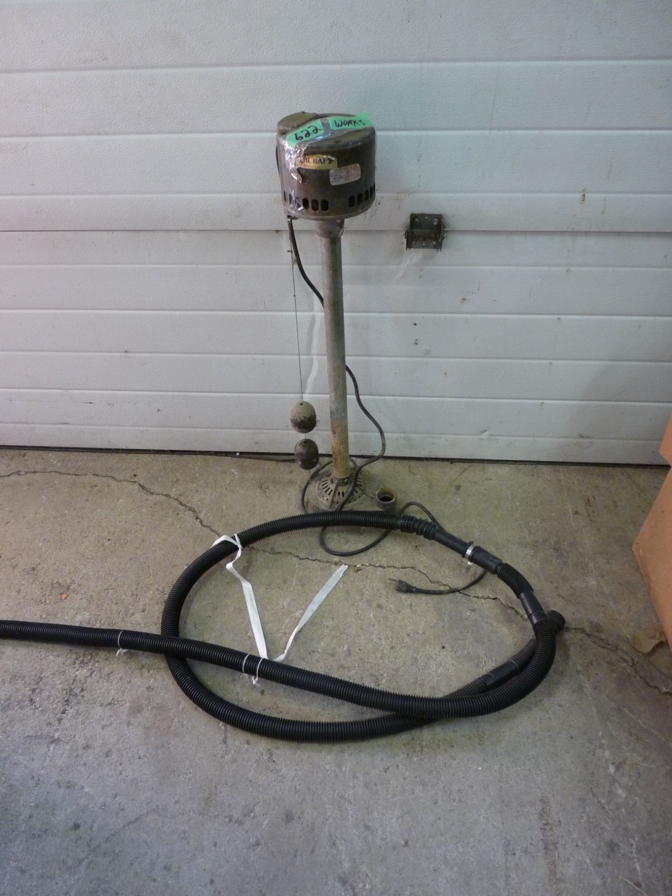 Master craft column sump pump - Tested working