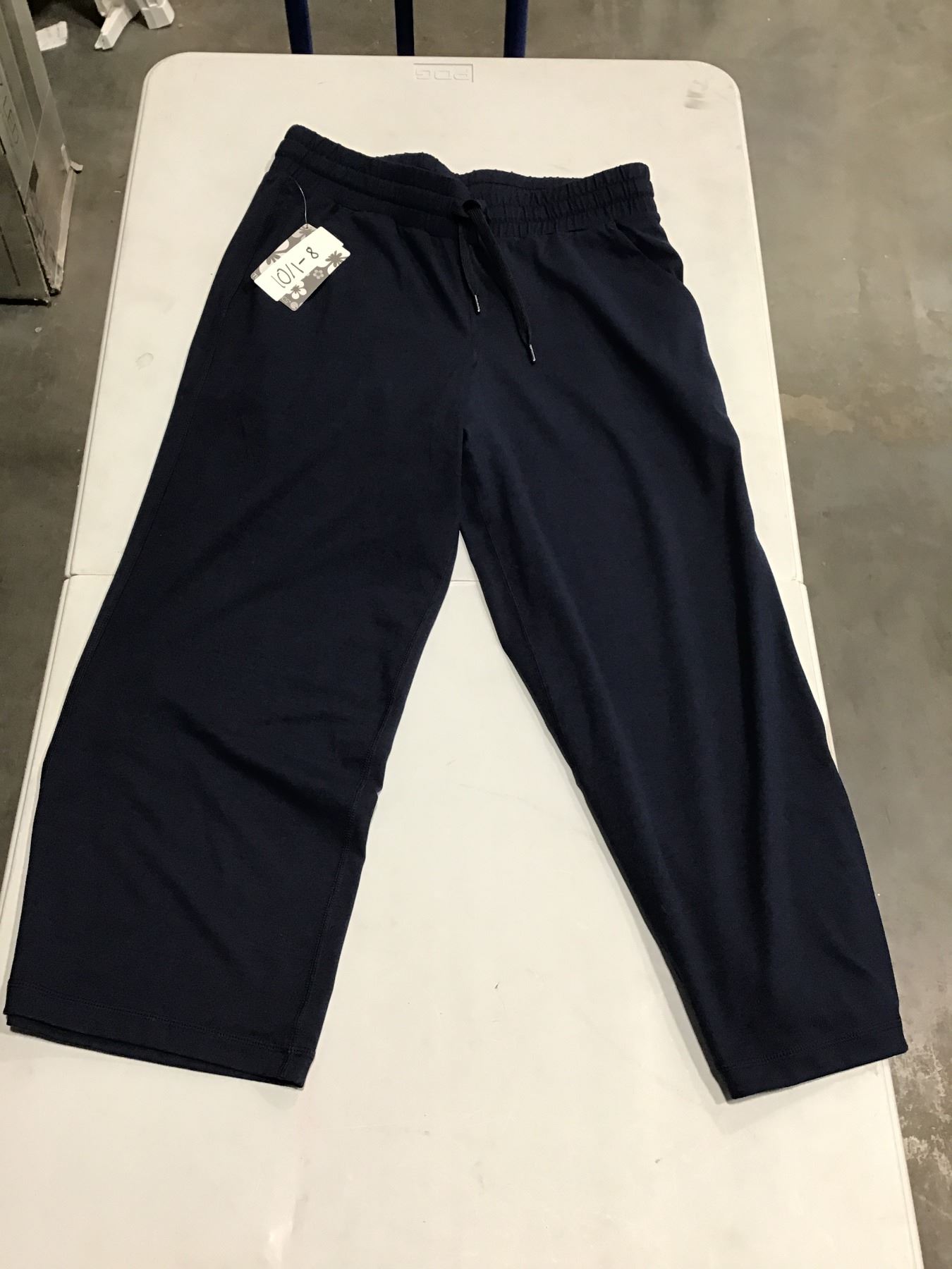Tuff Athletics Ladies Gaucho Crop Pants-Navy-Small