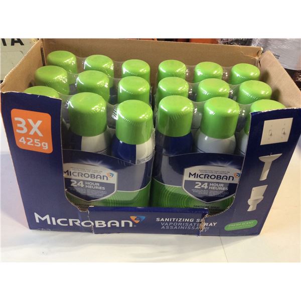 Microban Sanitizing Spray Disinfectant 3x425g 6Pack