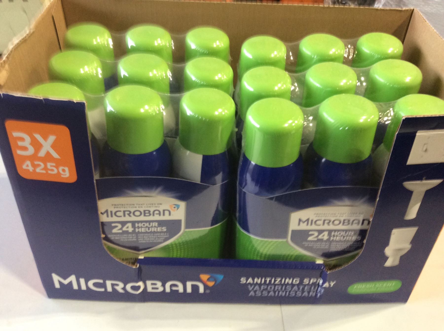 Microban Sanitizing Spray Disinfectant 3x425g 6Pack