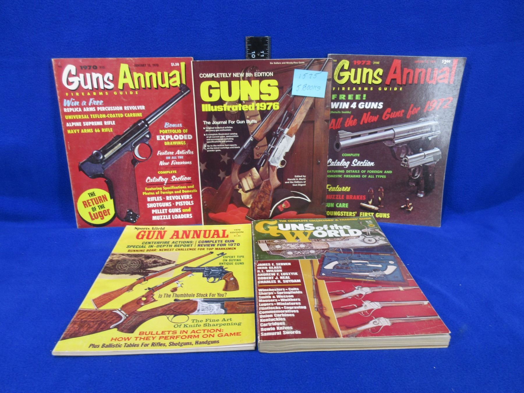5 Gun Books - Guns Annual 1970, 1972 Editions