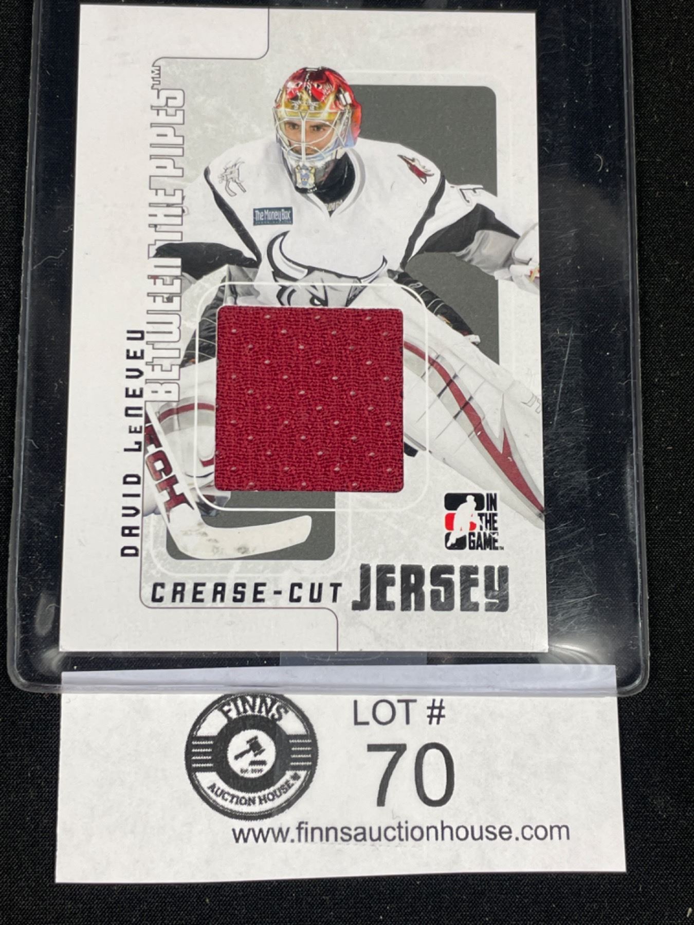 2008 David LeNeveu In The Game Between The Pipes Crease Cut Jersey