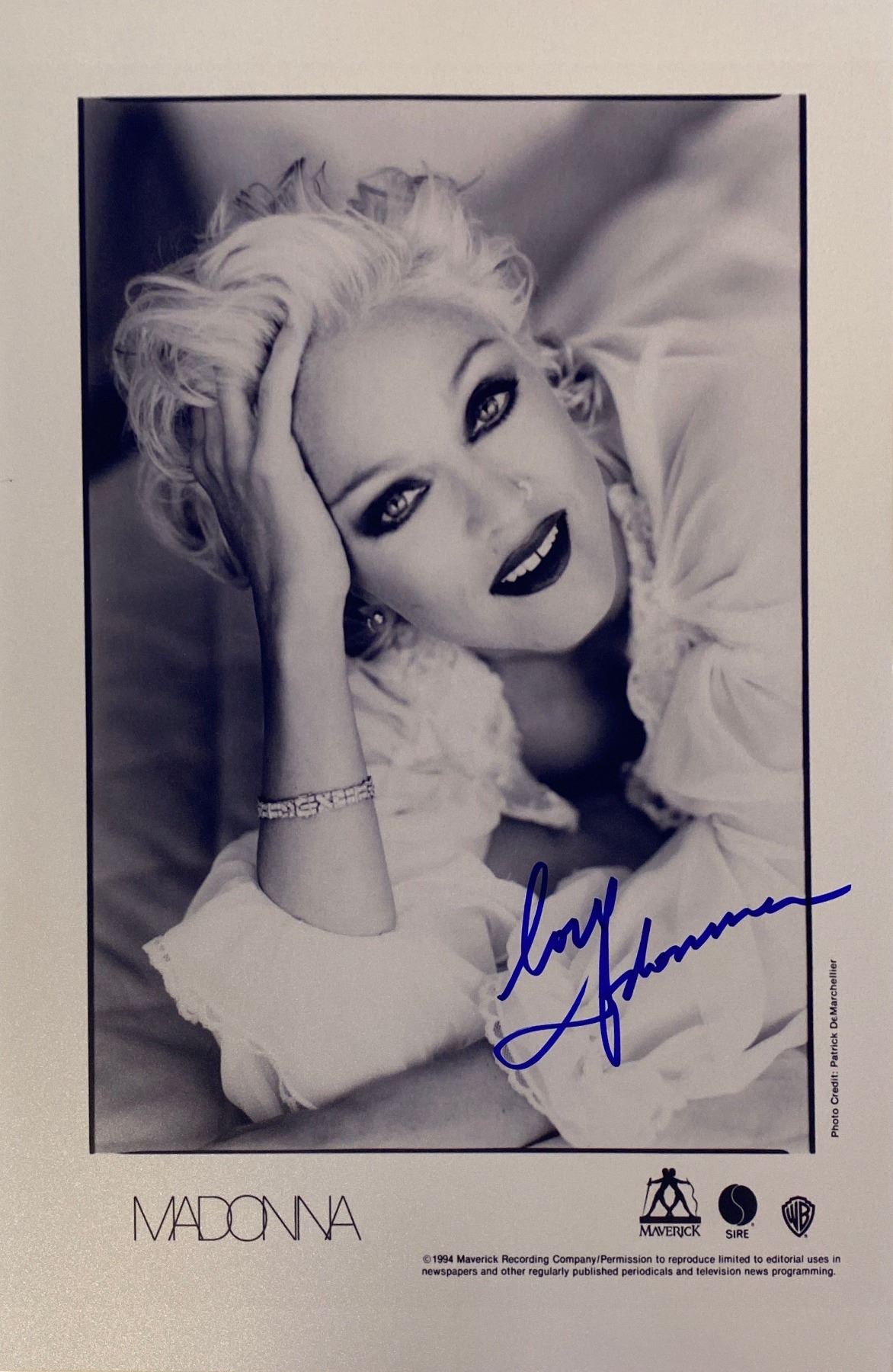 Autograph Signed Madonna Photo