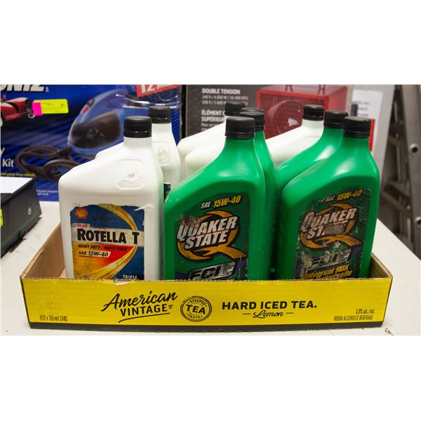 9 BOTTLES OF 15 40 ENGINE OIL 9 BOTTLES OF 15 40 ENGINE OIL