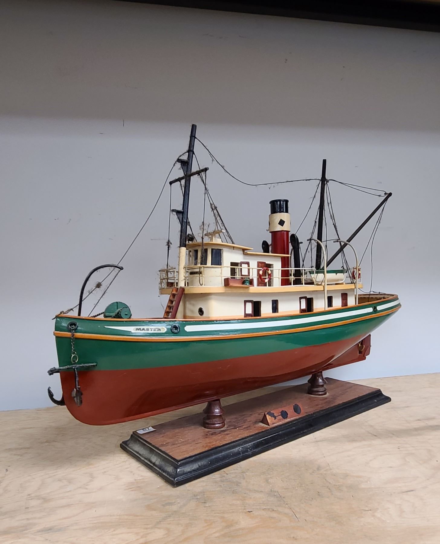WOODEN TUGBOAT MODEL