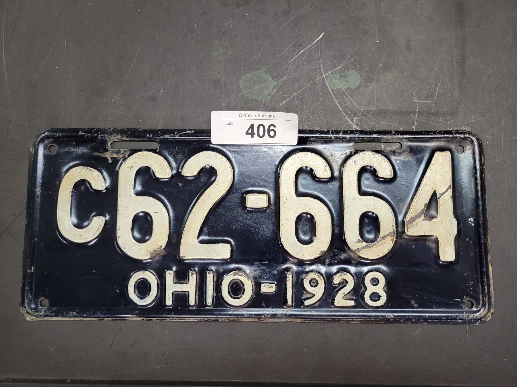 HARD TO FIND 1928 OHIO LICENSE PLATE