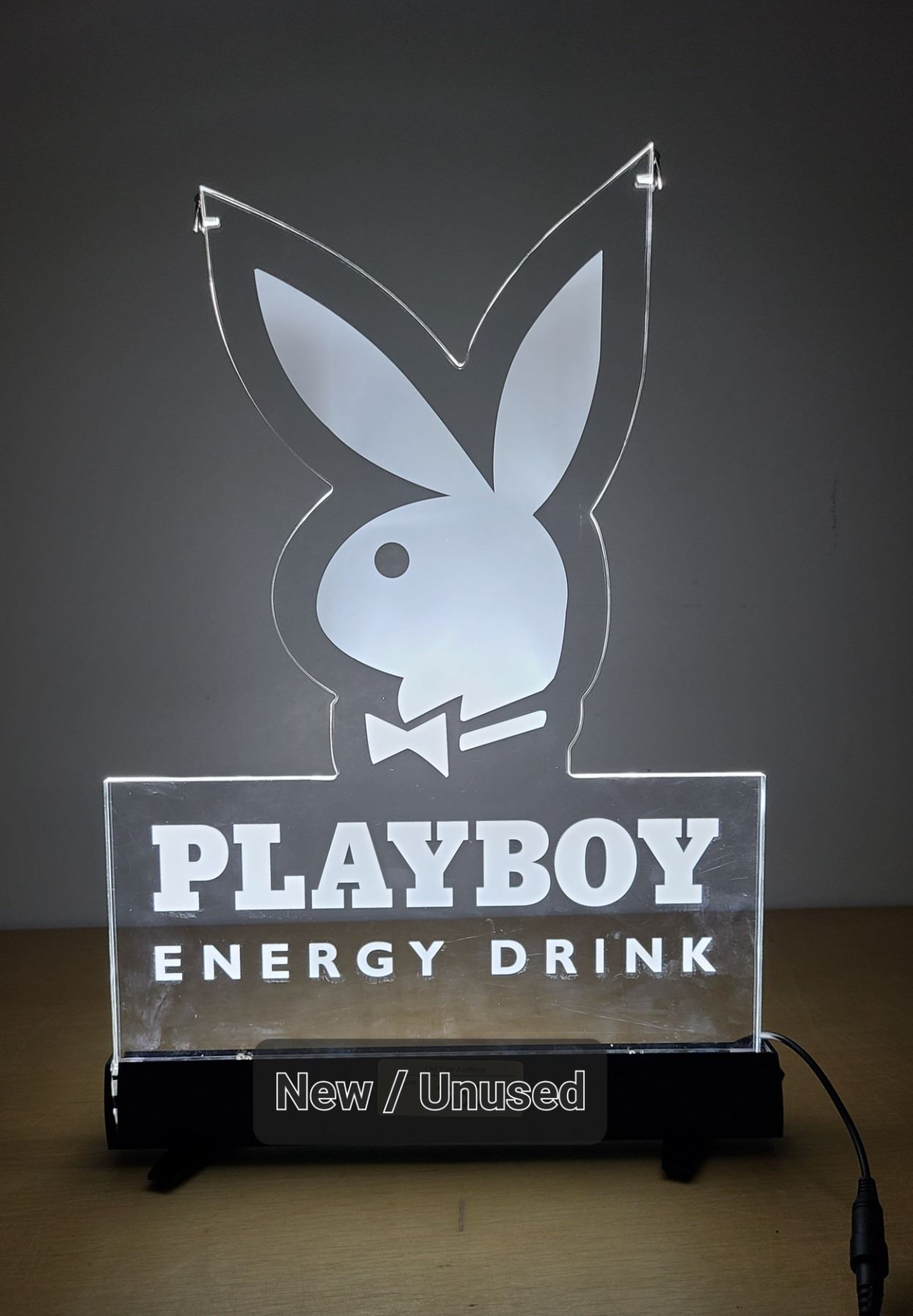 NOS LARGE PLAYBOY BUNNY ENERGY DRINK LIGHT UP SIGN