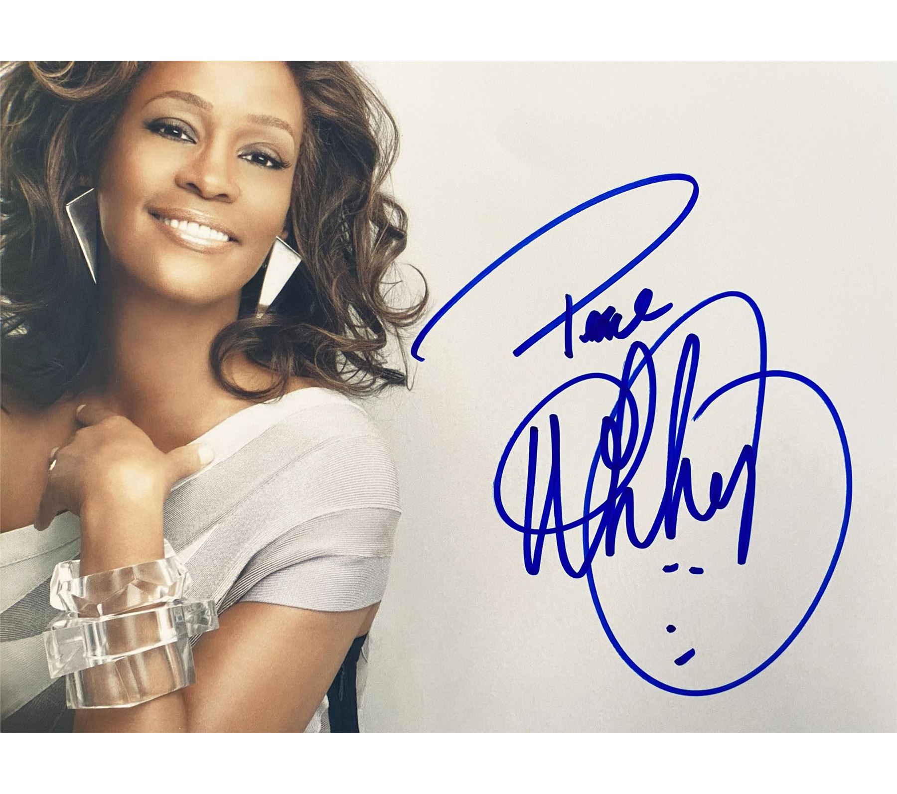 Whitney Houston signed photo