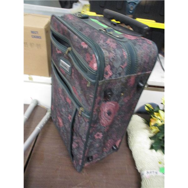 SMALL FLORAL ROLLING SUITCASE