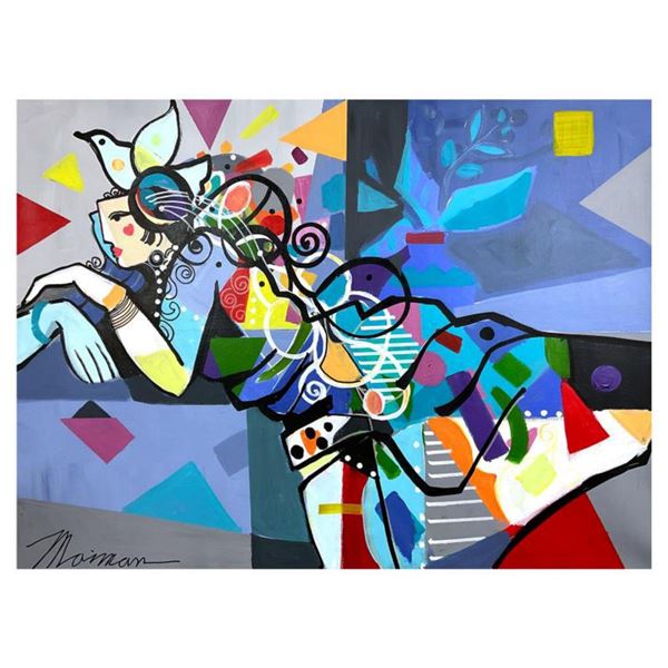 Isaac Maimon, Original Acrylic Painting on Canvas (40" x 30"), Hand ...