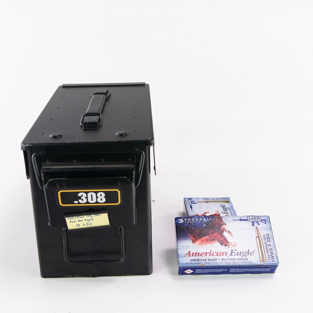 360RDS Federal American Eagle 7.62x51 In Ammo Can