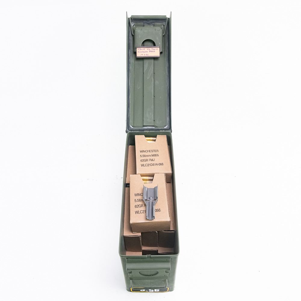 420RDS Winchester M855 5.56 Green Tip in Ammo Can