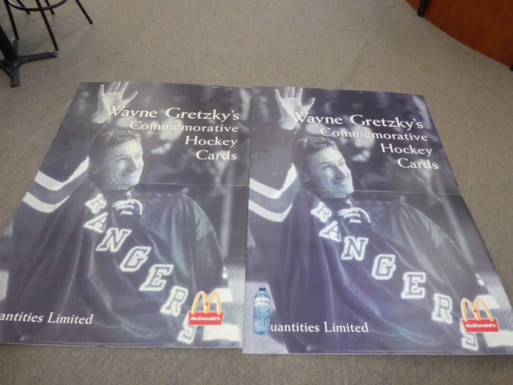 Large Wayne Gretzky commemorative hockey posters