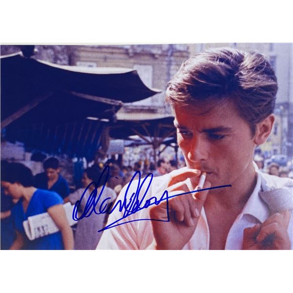 Autograph Signed Alain Delon Photo
