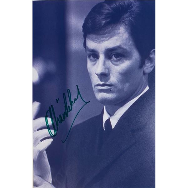 Autograph Signed Alain Delon Photo