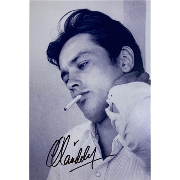 Autograph Signed Alain Delon Photo