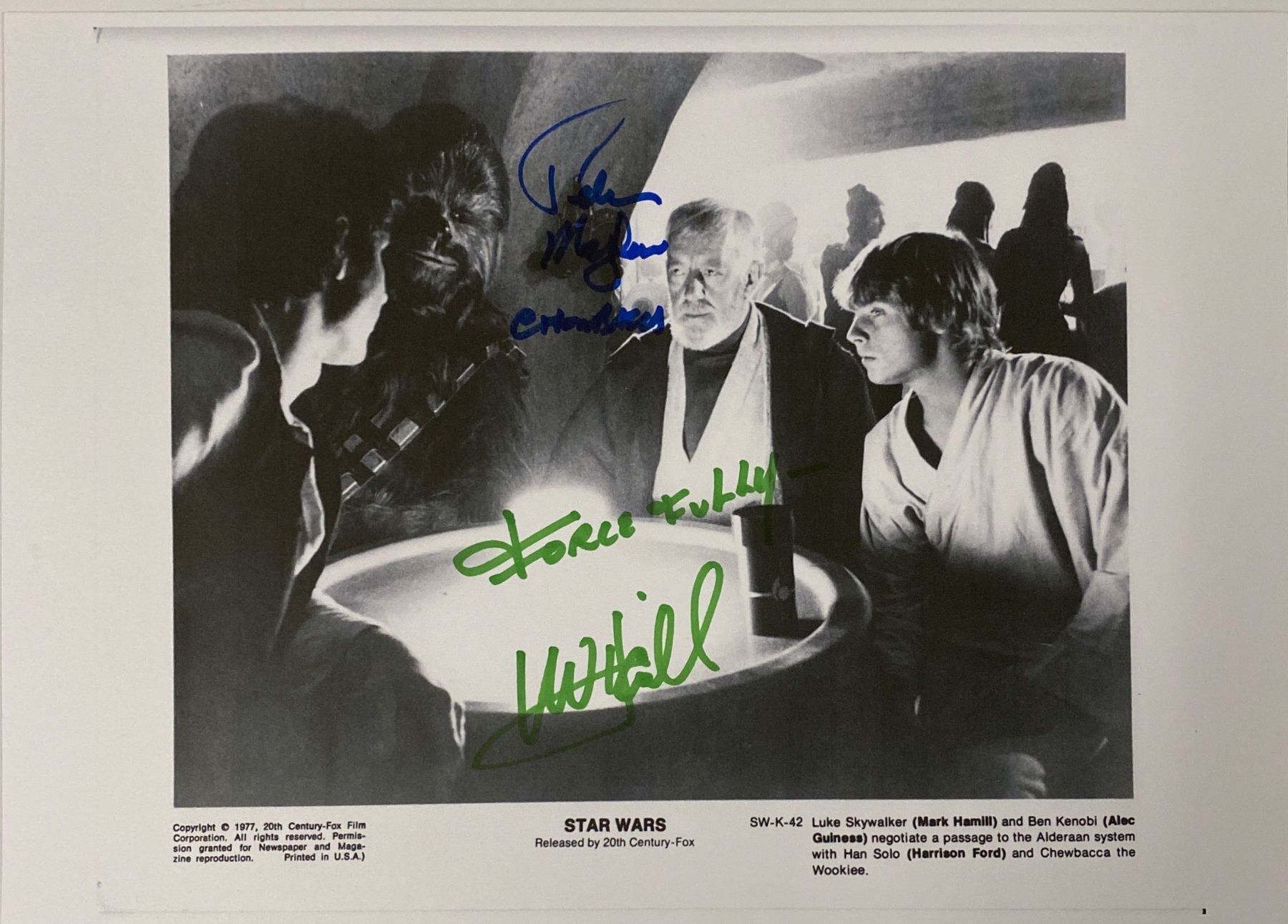 Autograph Signed Star Wars Press Kit Photo