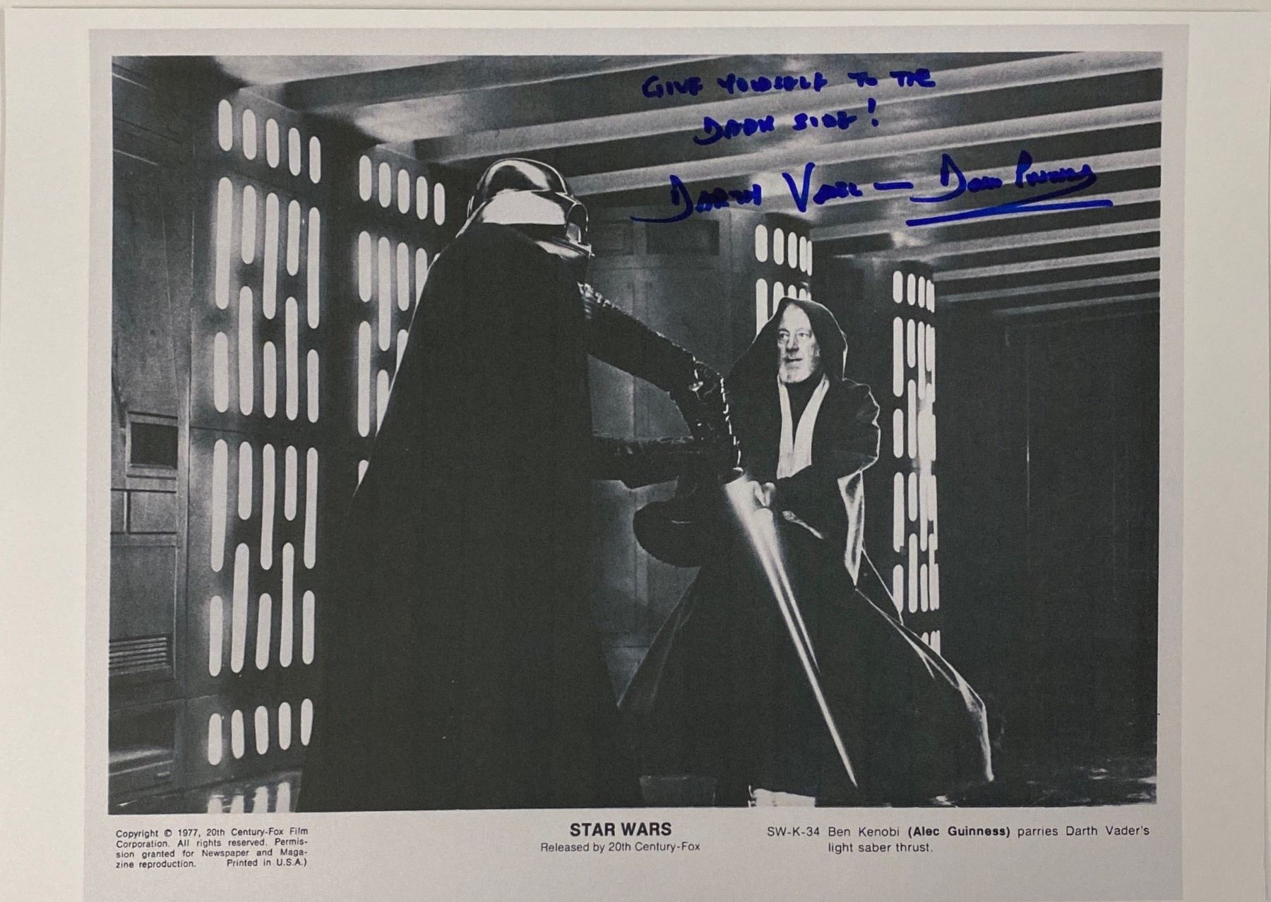 Autograph Signed Star Wars Press Kit Photo