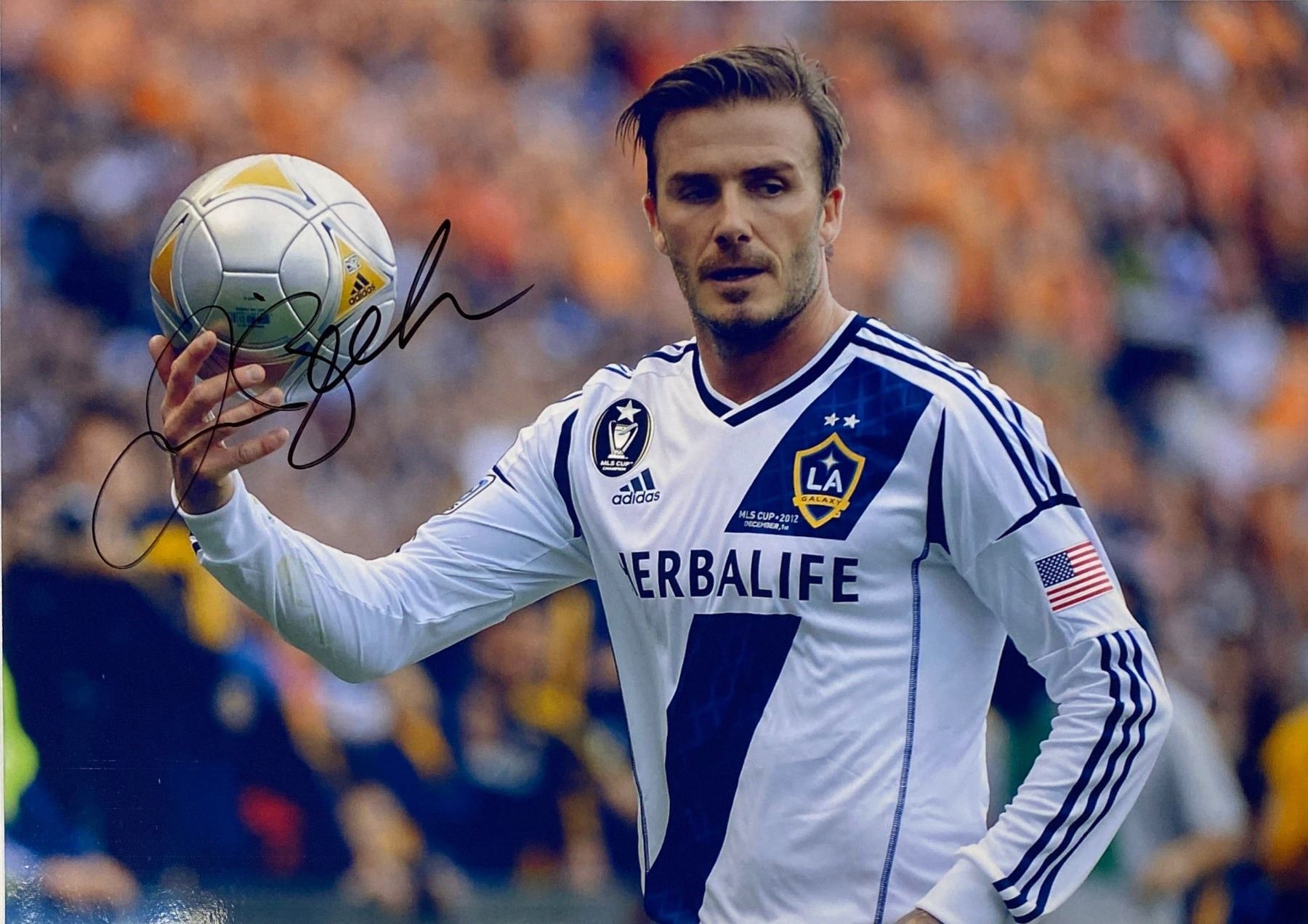 Autograph Signed David Beckham Photo