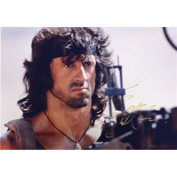 Sylvester Stallone Autograph Signed Rambo Photo
