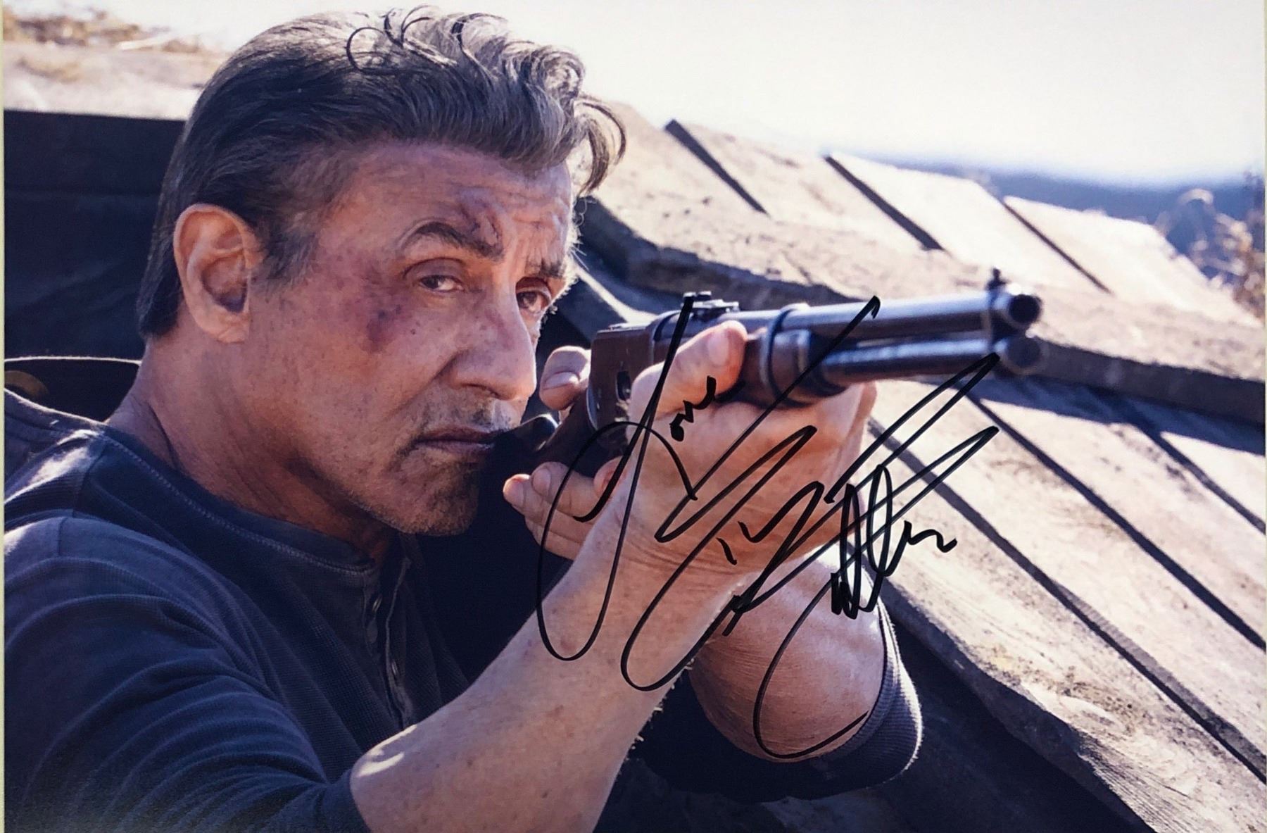 Sylvester Stallone Autograph Signed Rambo Photo