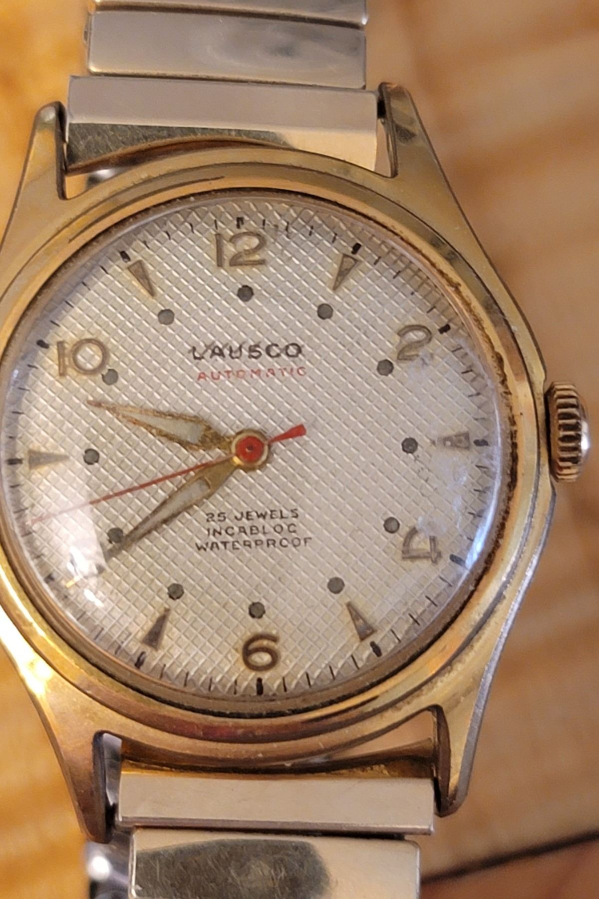 Vintage 1940s Lausco Automatic Antimagnetic Incabloc Men’s Watch With ...