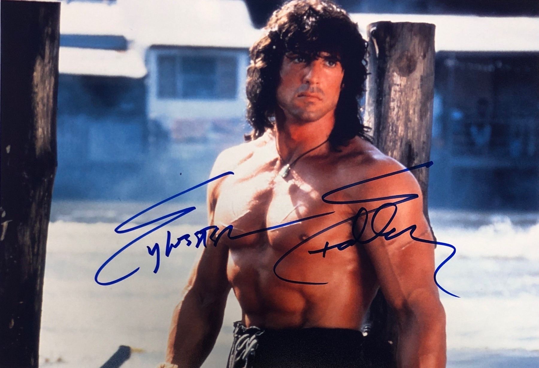 Sylvester Stallone Autograph Signed Rambo Photo
