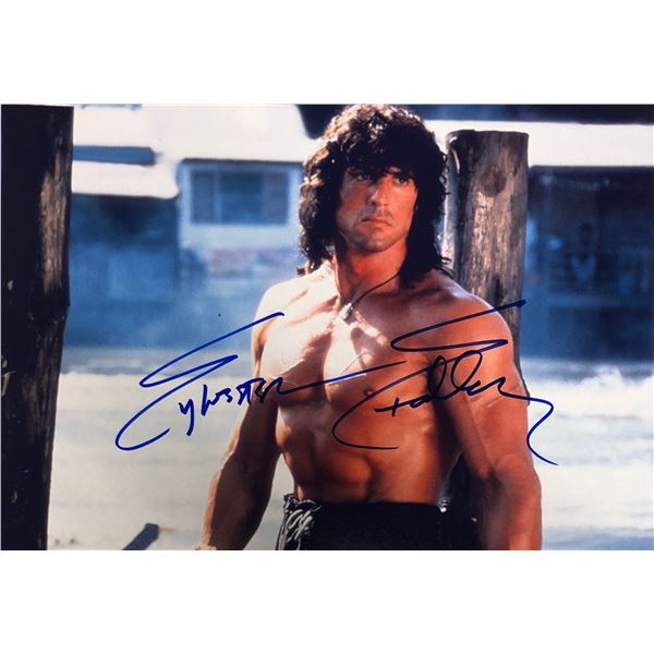 Sylvester Stallone Autograph Signed Rambo Photo