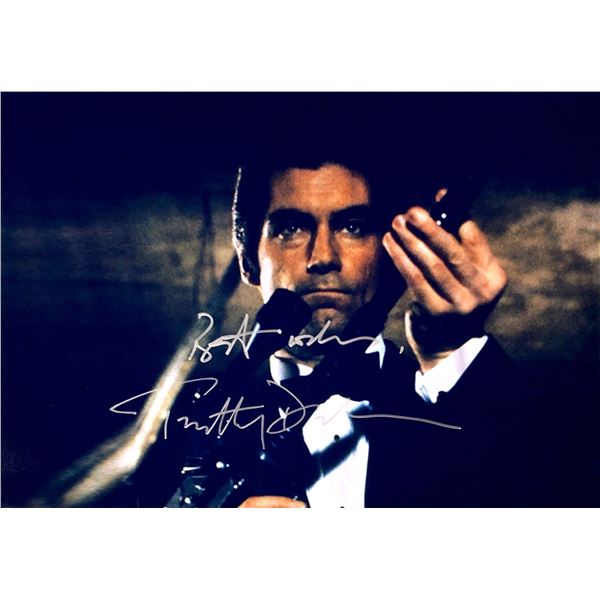 Timothy Dalton Autograph Signed James Bond 007 Photo