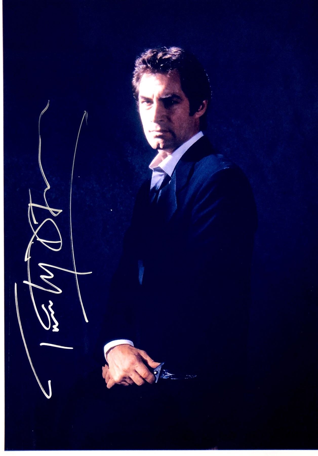 Timothy Dalton Autograph Signed James Bond 007 Photo