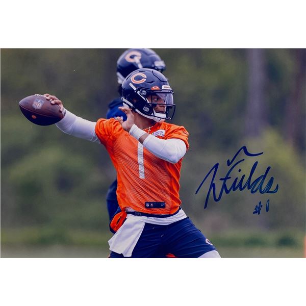 Autograph Signed Justin Fields Photo