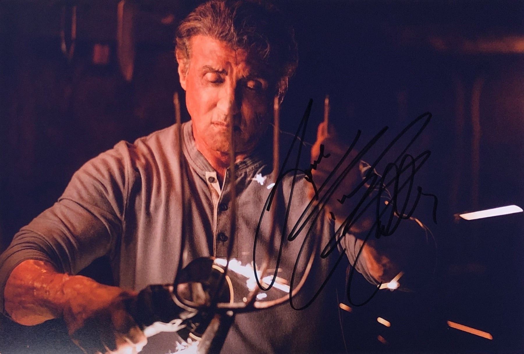 Sylvester Stallone Autograph Signed Rambo Photo