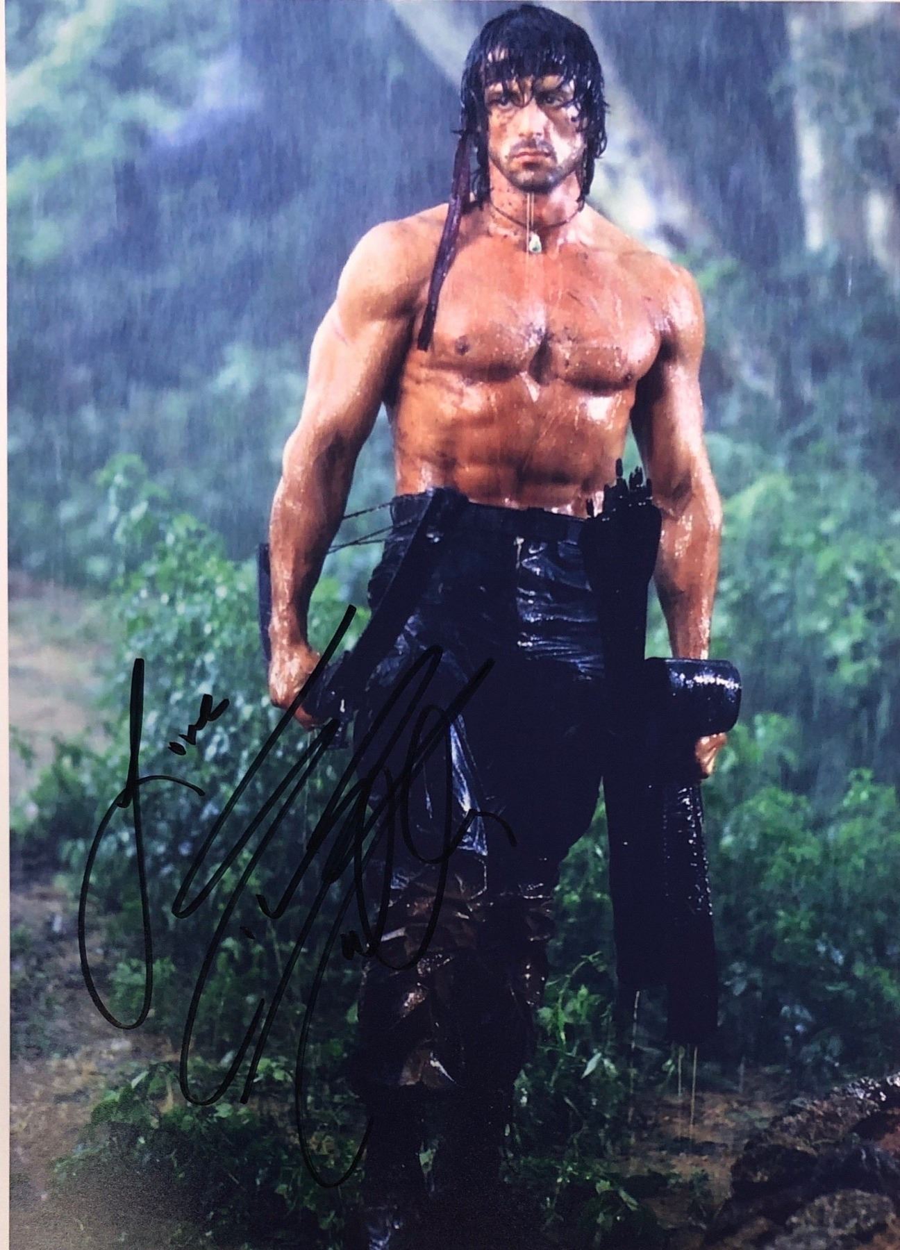 Sylvester Stallone Autograph Signed Rambo Photo