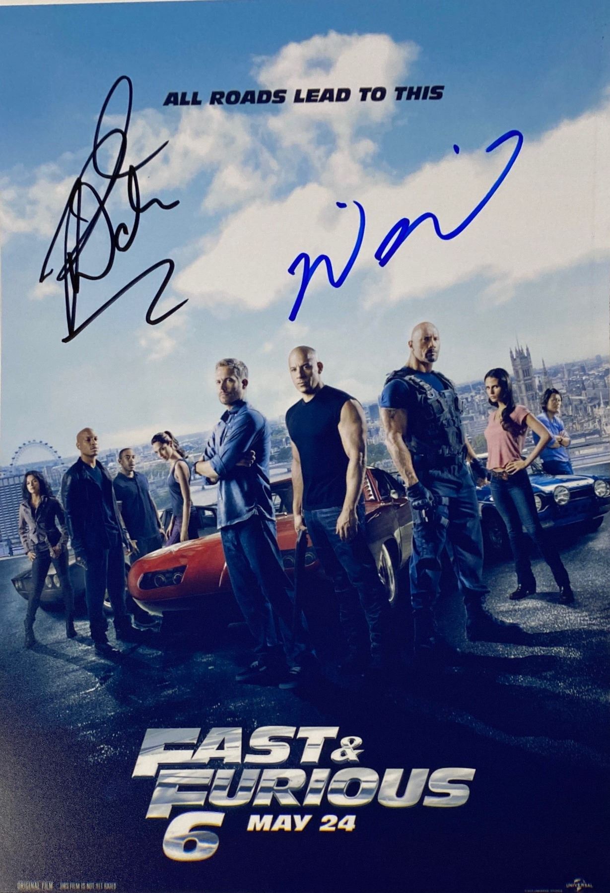 Autograph Signed Fast and Furious Paul Walker Photo