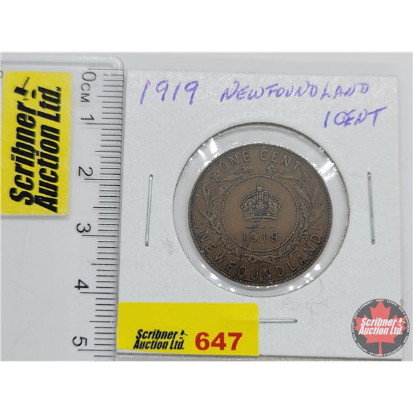 Newfoundland One Cent 1919 SEE PICS newfoundland-one-cent-1919-see-pics