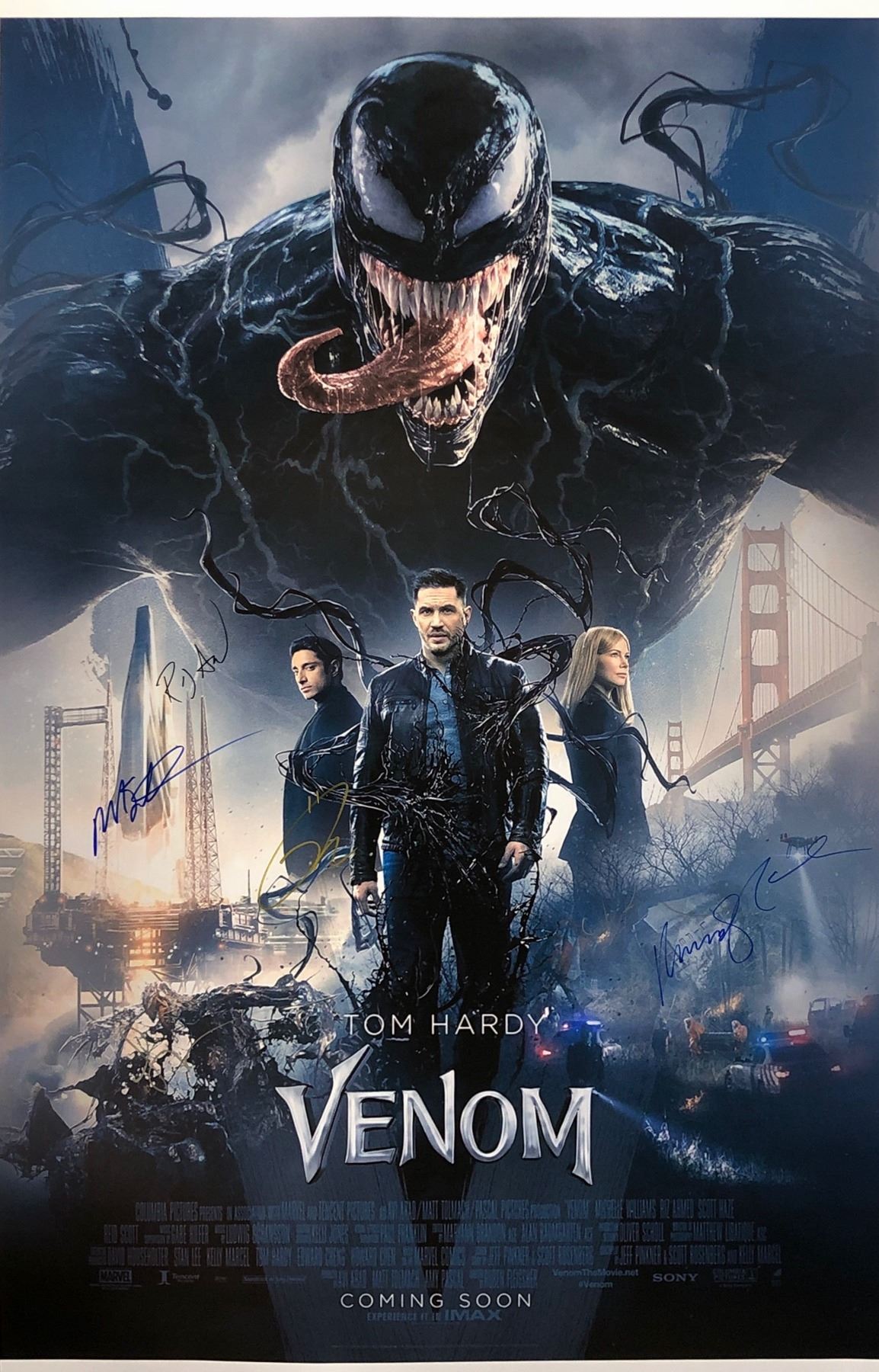 Venom Poster Tom Hardy Autographed Signed