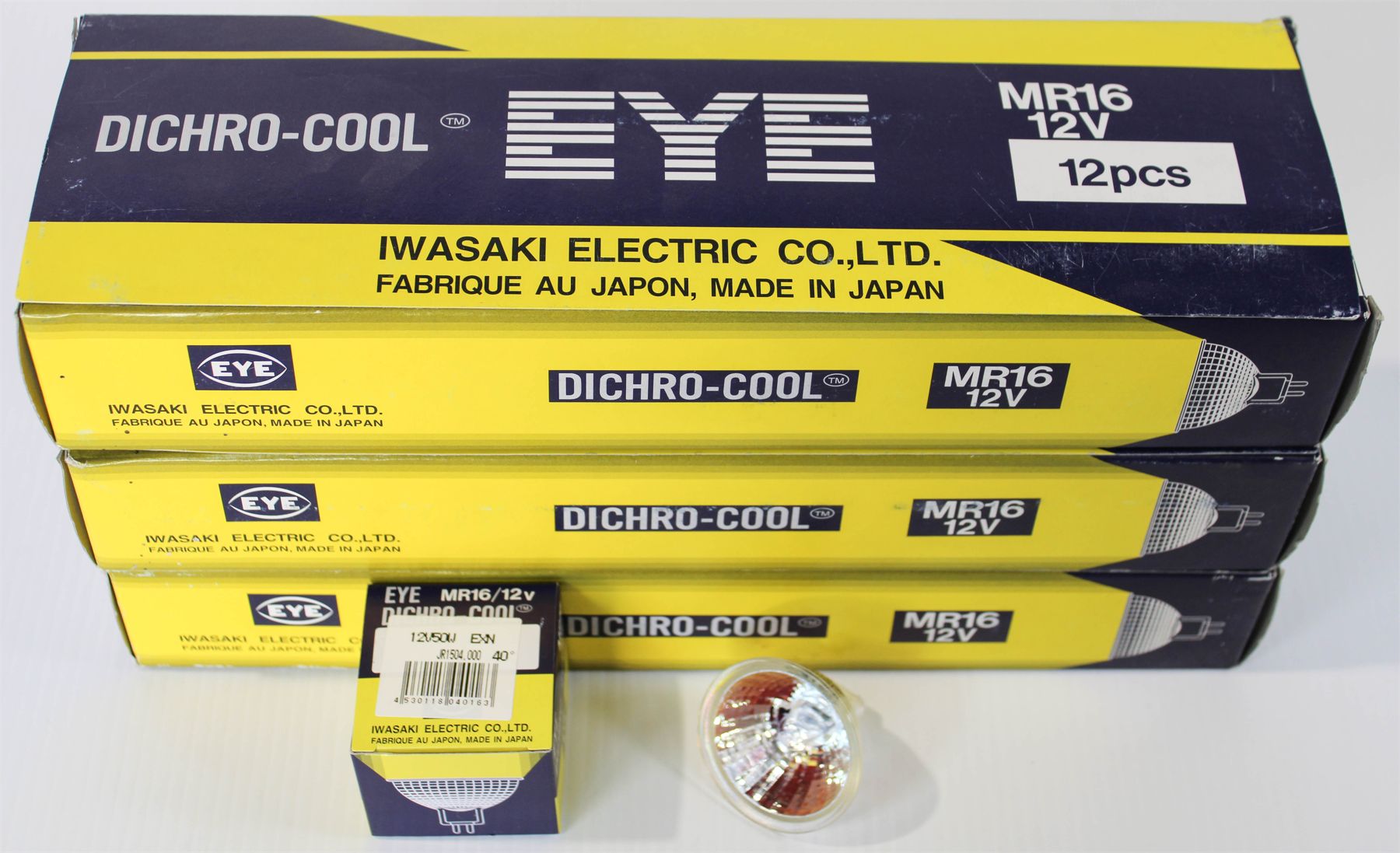 BOX OF NEW EYE DICHRO COOL BULBS - MR16 12V