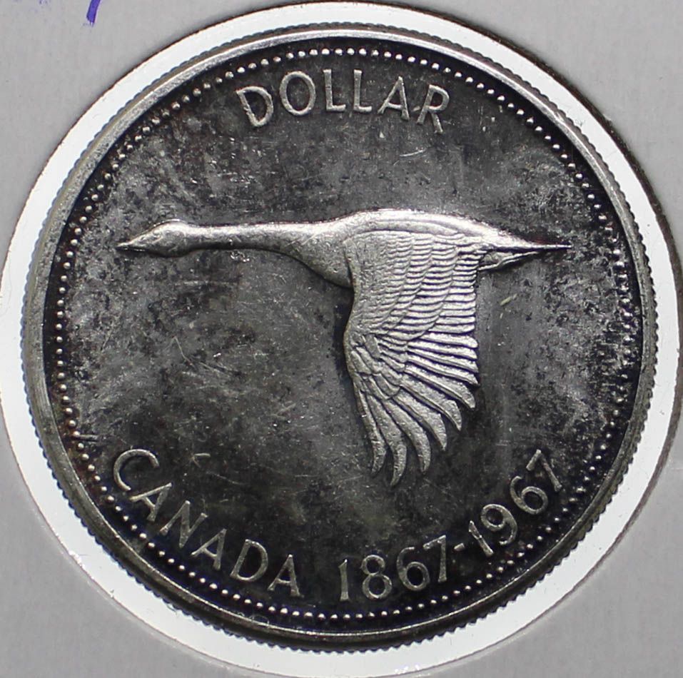 1967 (1867) CANADA SILVER 1 DOLLAR COIN