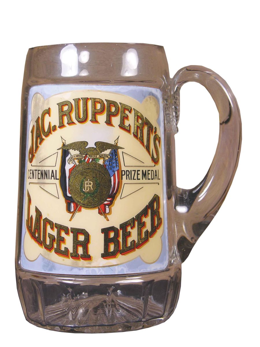 Jac. Ruppert's Lager Beer, Centennial Prize Medal, label under glass ...