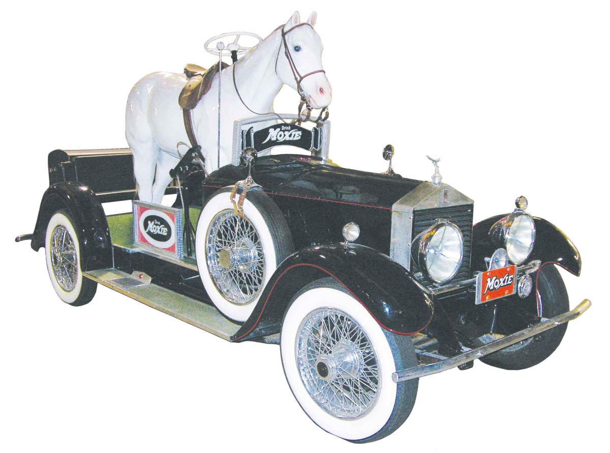 Moxiemobile Car. Also known as the Moxie Horsemobile, Rolls Royce Body