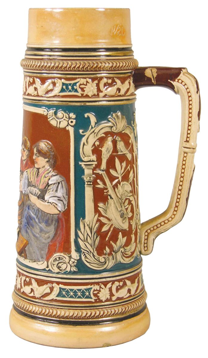 German Stein 1.5 Liter, ca. 1900's