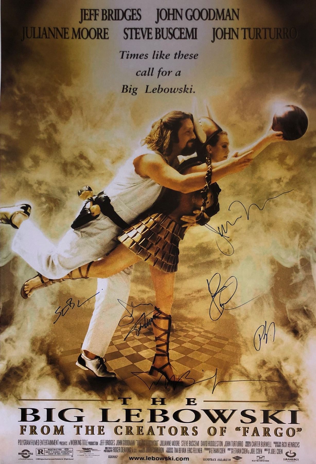 Big Lebowski Jeff Bridges Signed Poster